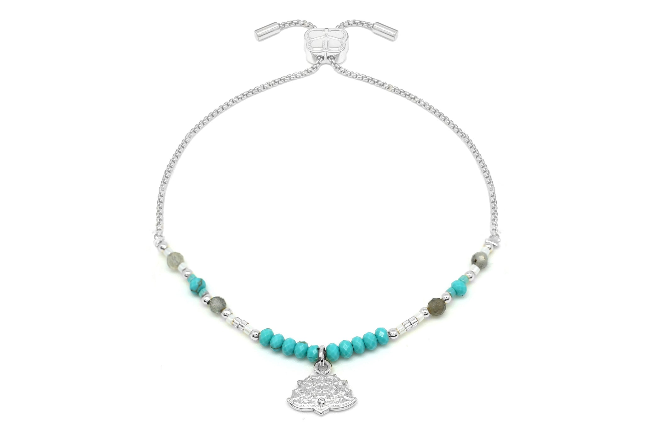 Lutea Turquoise Silver Bracelet | Boho Betty Jewellery